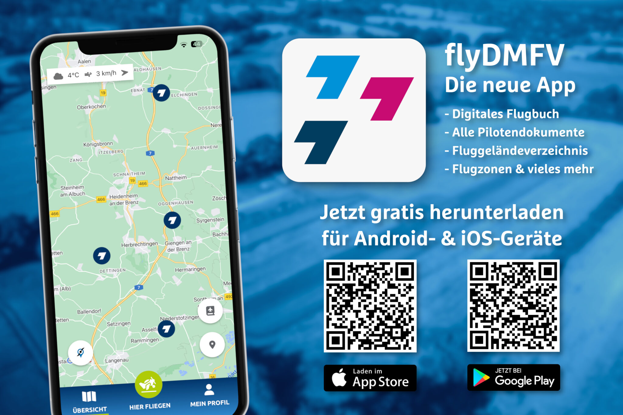 Die neue DMFV Flyapp – Modellflieger Club Gross-Gerau e.V